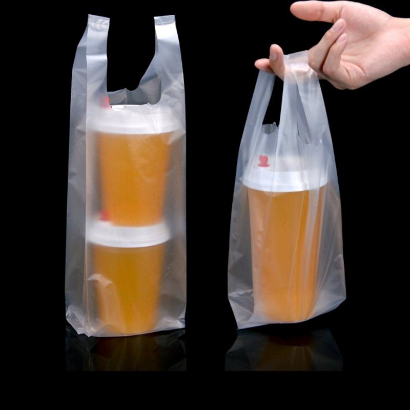 Jual plastik bening transparan - kantong gelas minuman oz cup boba kopi ...