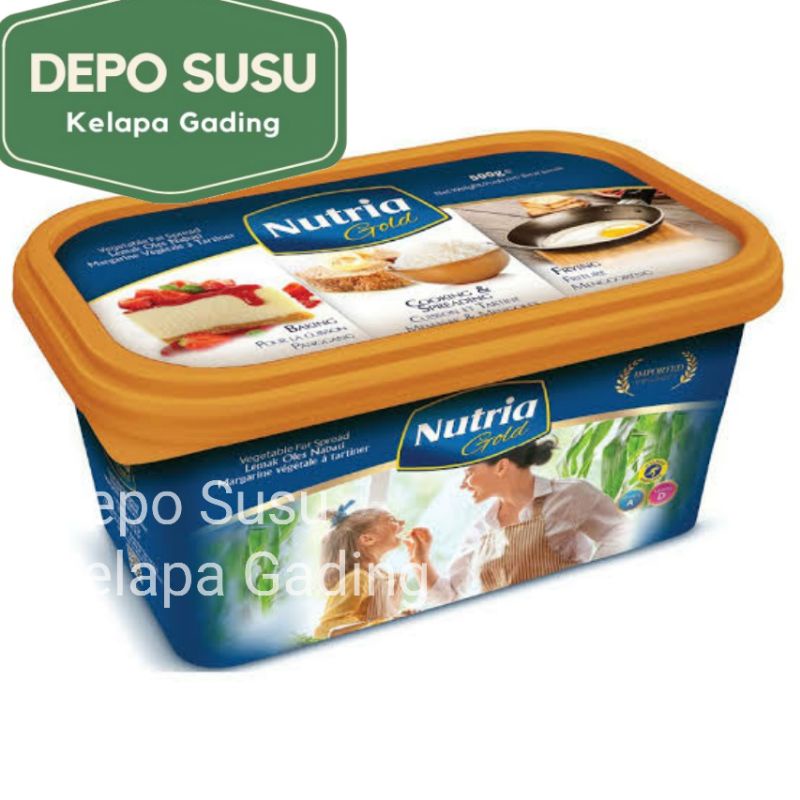 Jual Nutria Gold Margarine Vegetable Fat Spread 250 /500 | Margarin ...