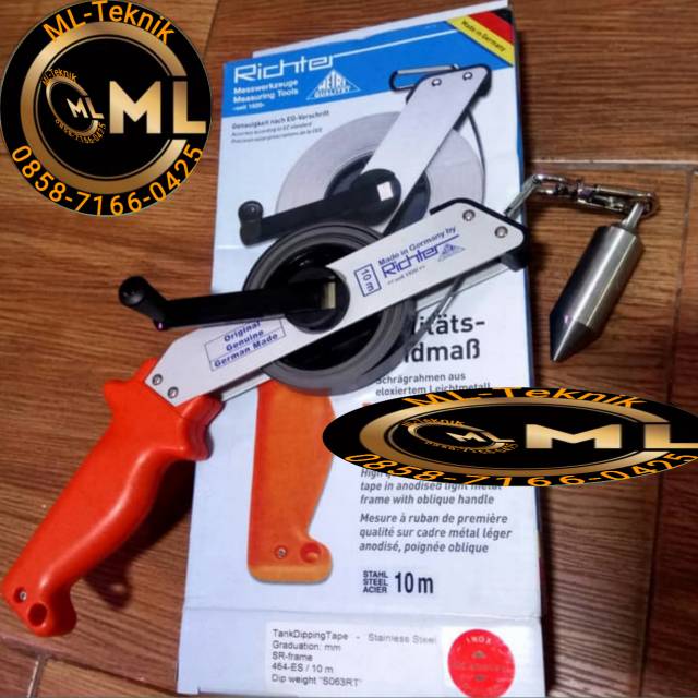 Jual Richter 10 Meter Sounding Tape Meteran Minyak Stainless Steel ...
