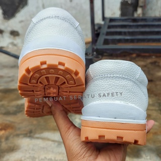 Jual Sepatu Safety Putih Laboratorium Kimia Sepatu Putih Kulit Sapi ...