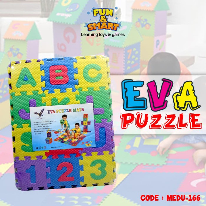 Jual Eva Puzzle Mats Mini Terdiri Dari 4 Kepingan Puzzle Huruf Dan ...