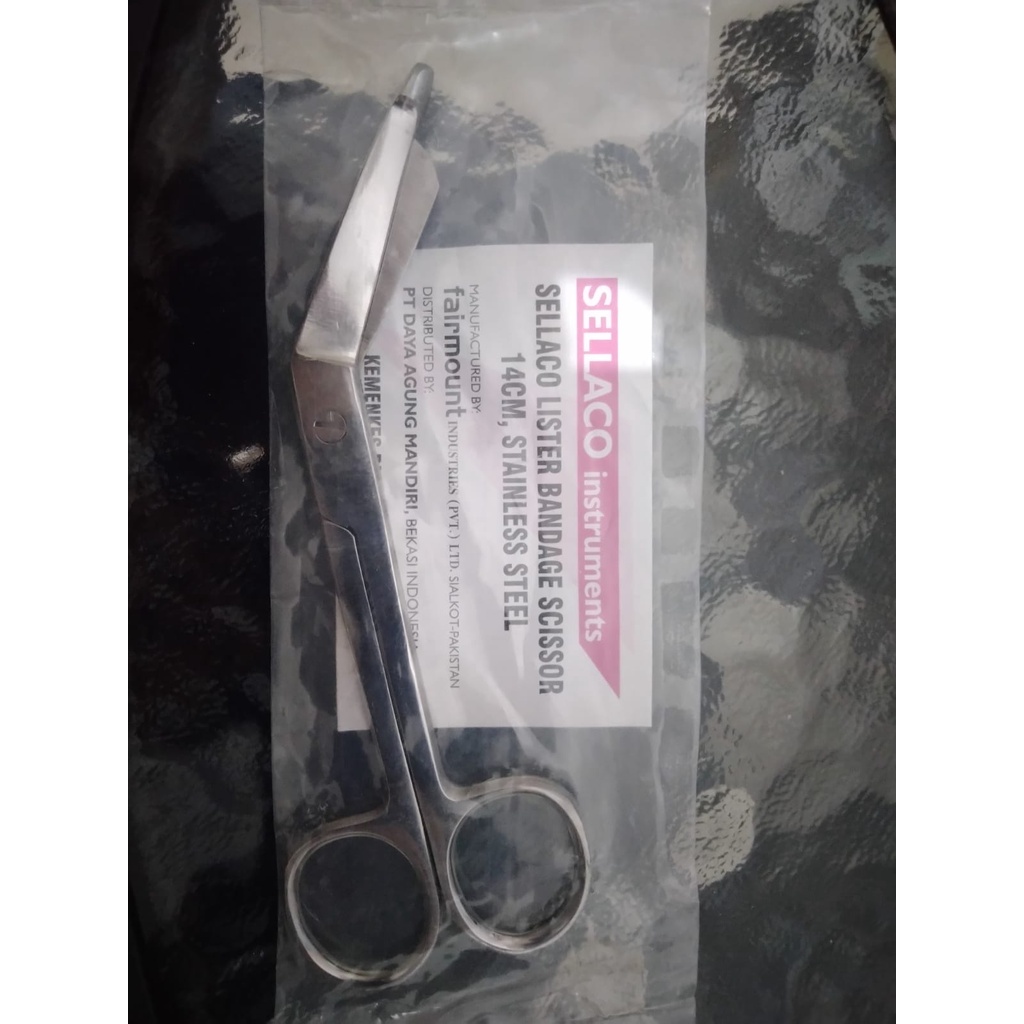 Jual gunting verban 14 cm 14cm perban kasa scissor bandage stainless ...