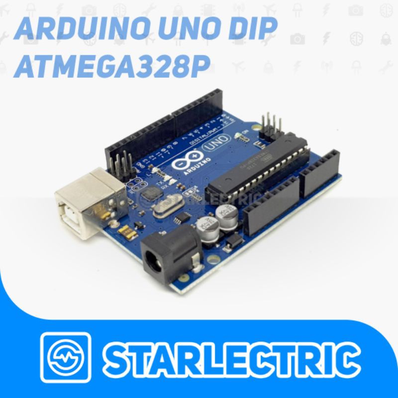 Jual Uno R3 - Arduino Uno DIP Complatible Atmega328p Indonesia|Shopee ...