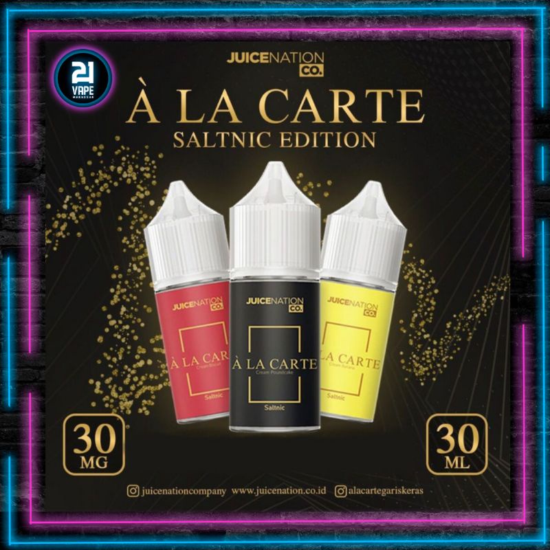 Jual ALACARTE SALTNIC SERIES 30ML 30ML | Shopee Indonesia