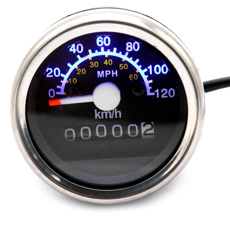 Jual Sepeda Motor Mekanik Kilometer Mil Skala Ganda Speedometer 12V ...