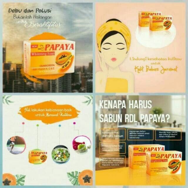SABUN PEPAYA RDL BPOM ORIGINAL 135GR / RDL PAPAYA SOAP ORI 135GR ...