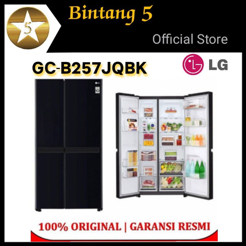 Jual KULKAS SIDE BY SIDE LG GCB257JQBK HITAM KULKAS 2 PINTU LG GC-B257JQBK INVERTER LG GCB257 ...