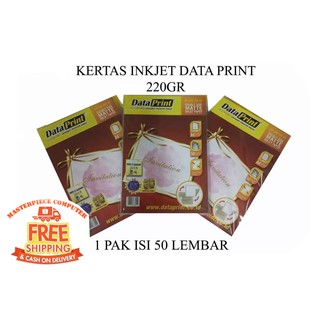Jual KERTAS INKJET A4/ PAPER DATA PRINT DOUBLE MATTE 220GRM | Shopee ...