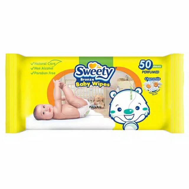 Jual SWEETY BABY WIPES 50 SHEET PARFUMED | Shopee Indonesia
