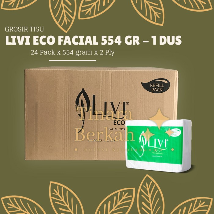 Jual Tissue LIVI Eco Facial 554 Gram Tisu Wajah 600s Tissu Muka 1 DUS ...