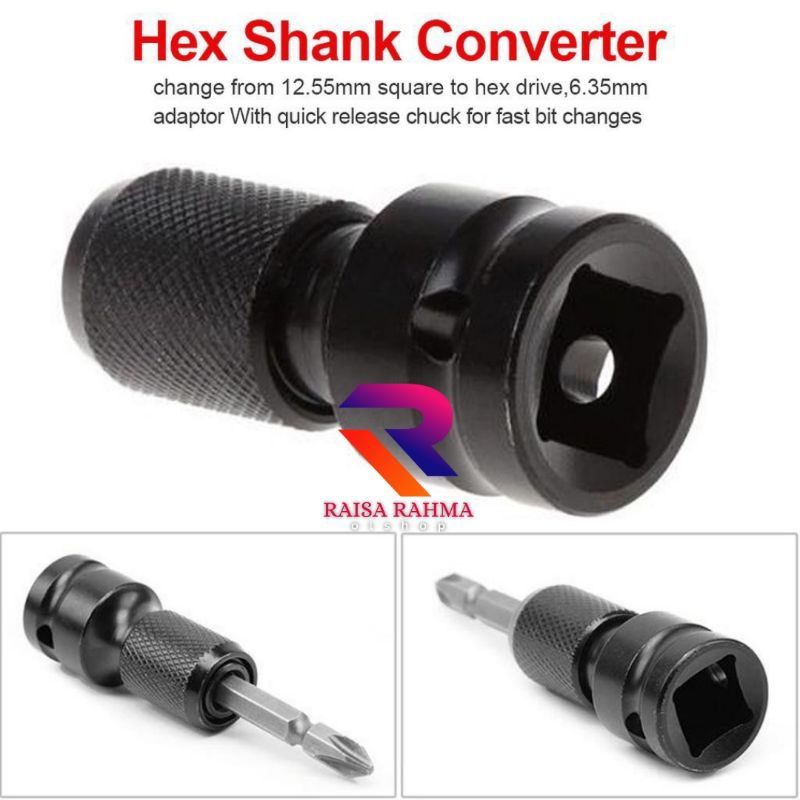 Jual Quick Release Impact Adapter Bor Impact Hex Shank 1/2" ke 1/4 ...