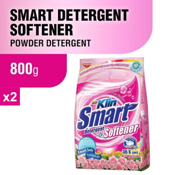 Jual Soklin Smart Detergent Softener Smart Soft Pink Blossom 2 x 800 gr ...