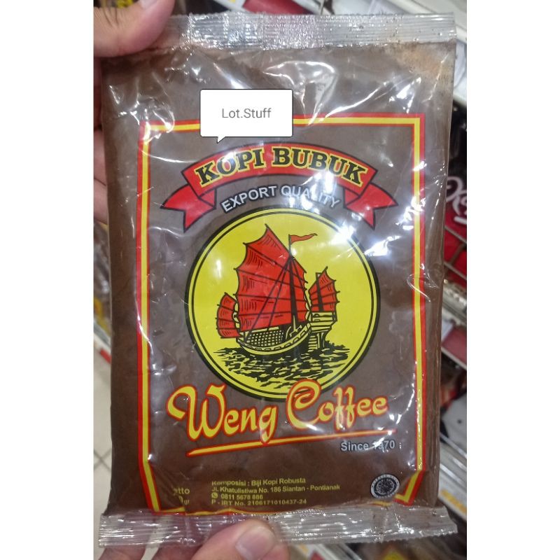 Jual Bubuk Kopi Robusta Weng Coffee/Aweng Khas Pontianak 200gr/0.2kg ...