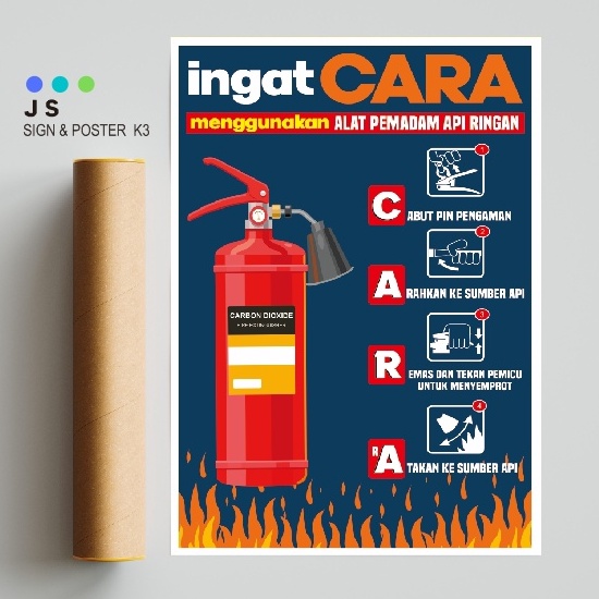 Jual POSTER SAFETY K3 - INGAT CARA PENGGUNAAN APAR - FREE ADD LOGO Indonesia|Shopee Indonesia