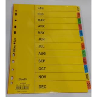 Jual Pembatas Dokumen / Divider Bantex A4-6059 (Jan-Des) Indonesia ...