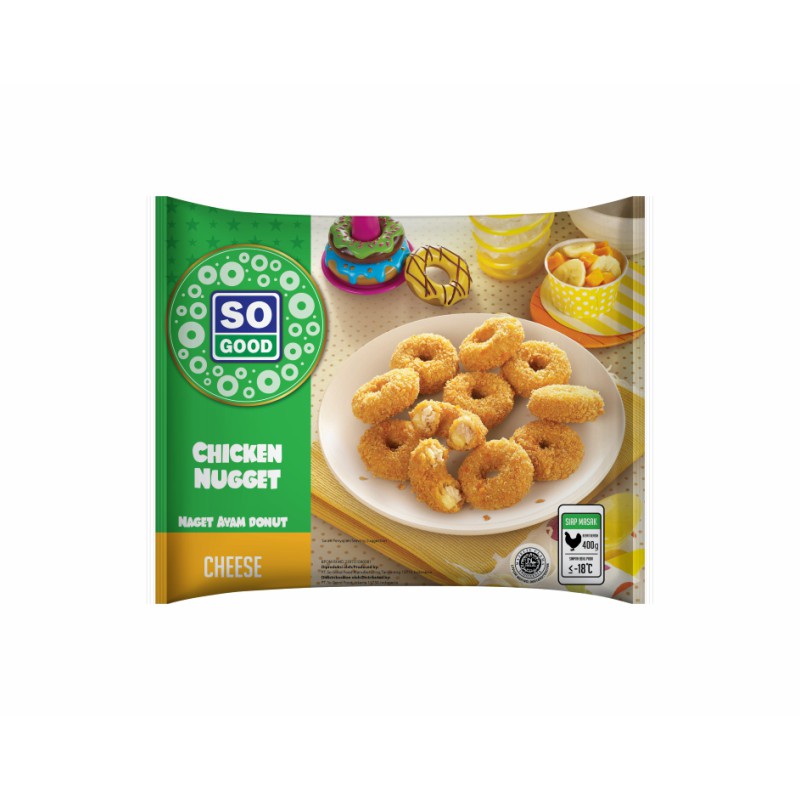 Jual So Good Chicken Nugget Donut Cheese 400 gr Frozen Food Bandung | Shopee Indonesia