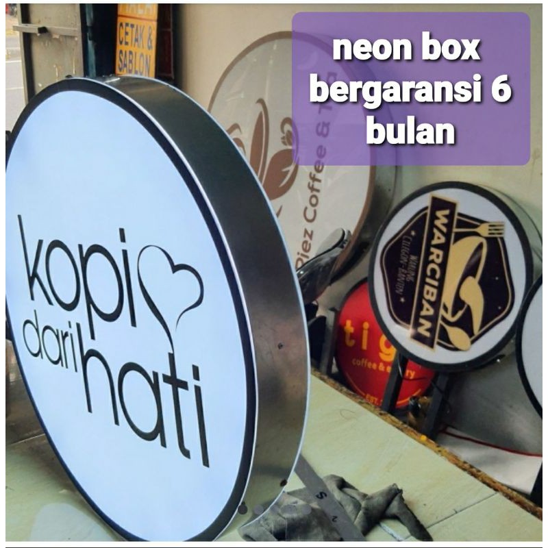 Neon box diameter 100cm 2 sisi +breked | Shopee Indonesia