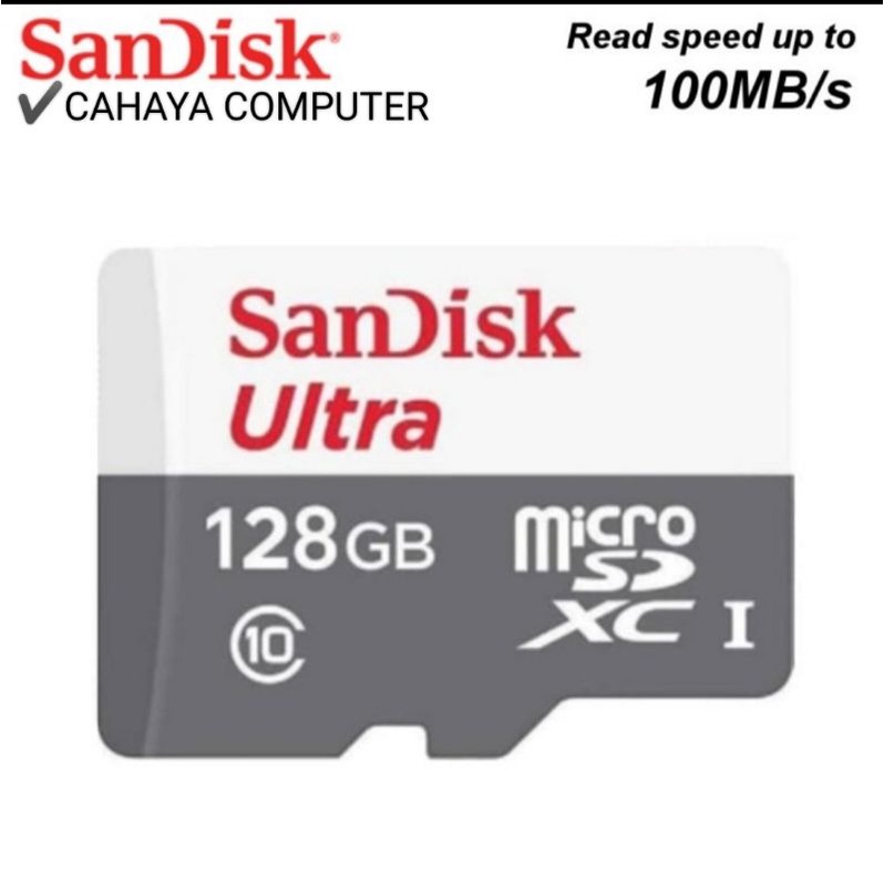 Jual SanDisk Ultra MicroSd 128gb 100Mb/s | Shopee Indonesia