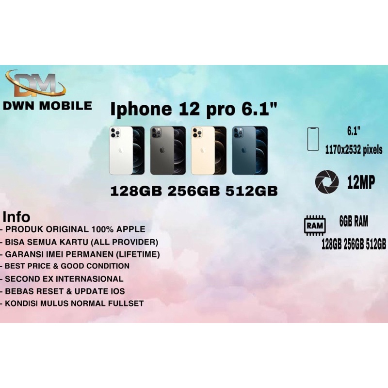 Jual iPhone 12 Pro 128GB / 256GB / 512GB Second Mulus Normal Fullset | Shopee Indonesia