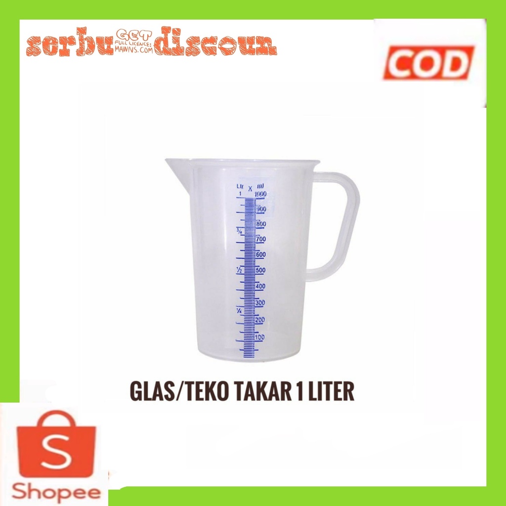 Jual GELAS TAKAR 1 LITER - WADAH UKUR - TEKO AIR - MEASURING CUP GREEN ...