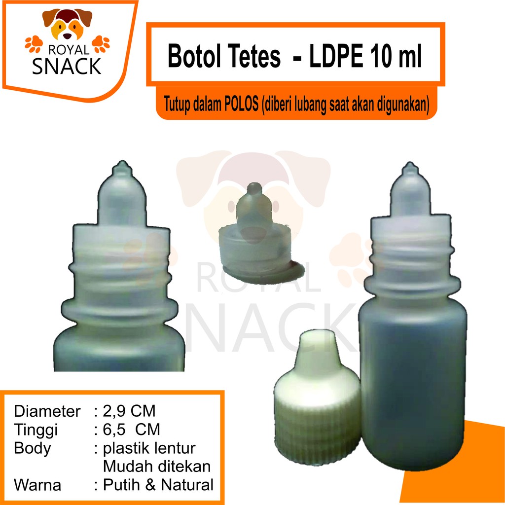 Jual botol tetes mata 10 ml new POLOS plastik PUTIH 10ml cc 10cc pentol ...