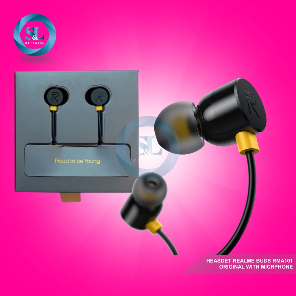 Headset Realme RMA101 Original / In-ear Earphone realme buds | Shopee ...
