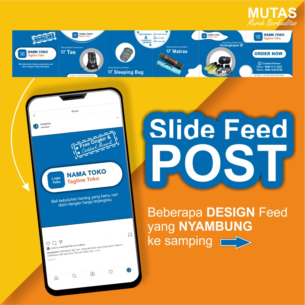 Jual Desain Slide Feed Post (Postingan Kekinian yang Nyambung ...
