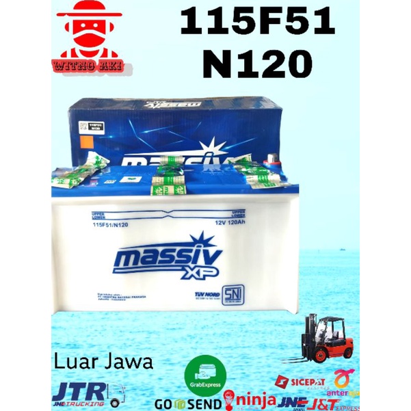 Jual aki massiv xp n120 genset bus tractor kapal alat berat forklift basah | Shopee Indonesia