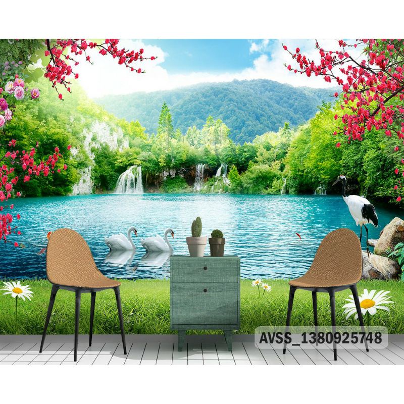 Jual Wallpaper Danau Photowall Danau 3D Wallpaper Custom Pemandangan ...