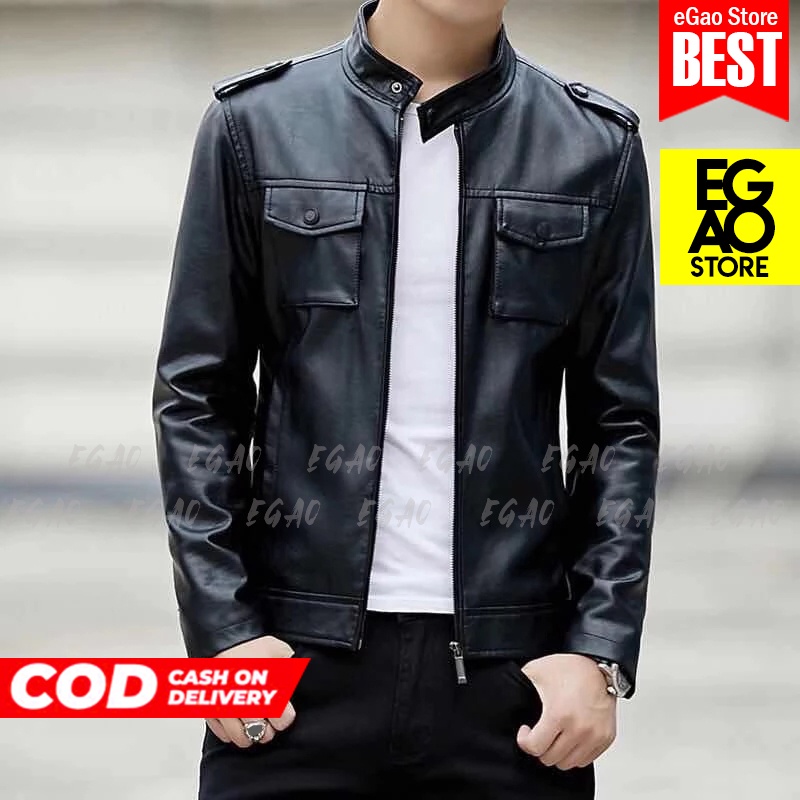 Jual Jaket kulit polis army / Jaket Model Polisi US Army Kulit Asli ...