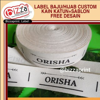 Jual Label Hijab/Label Baju Kain Katun Sablon Custom Murah Indonesia ...