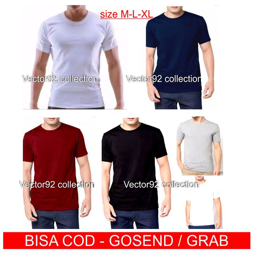 Jual 001 KAOS OBLONG KAOS POLOS - KAOS DALAM PRIA UKURAN M, L , XL ...