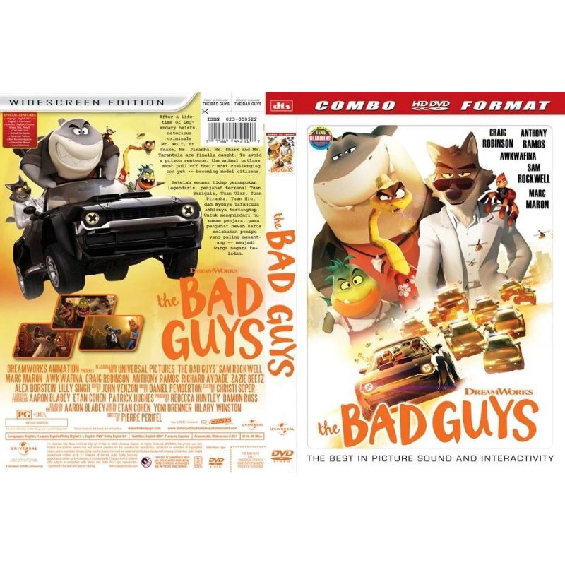 Jual dvd The Bad Guys 2022 {OD DTS R1} {Animation, Adventure, Comedy ...