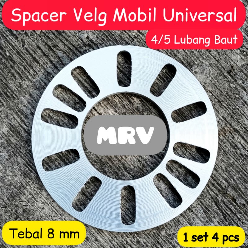 Jual 8mm SPACER / SPISER BAN RODA VELG MOBIL UNIVERSAL 8 mm (1set @4pcs ...