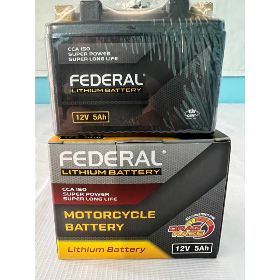 Jual FEDERAL AKI LITHIUM MOTOR 12V 5AH LITHIUM BATTERY AKI MOTOR ...