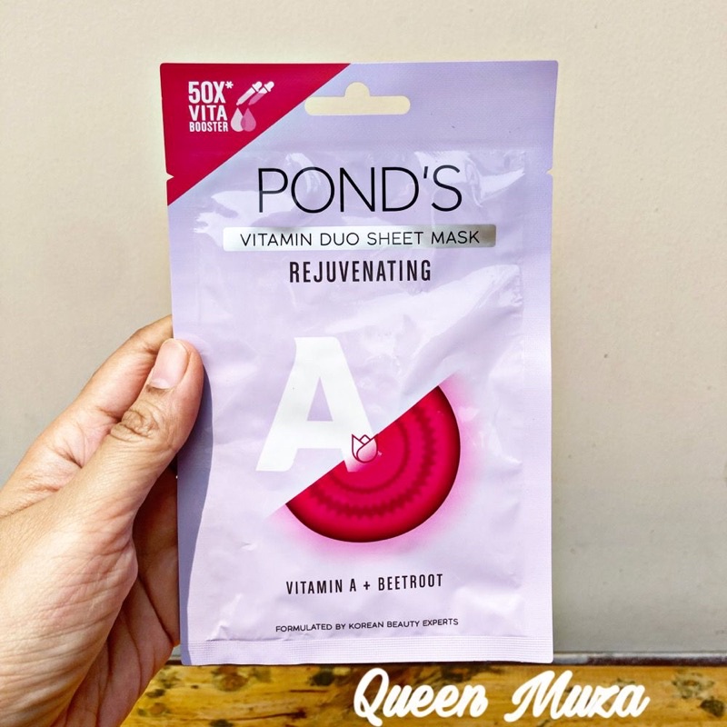 Jual Ponds Vitamin Duo Sheet Mask Rejuvenating Vitamin A + Beetroot ...