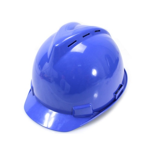 Jual Helm Biru Brim Vented Proyek KRISBOW Fast Track Safety Helmet HDPE ...