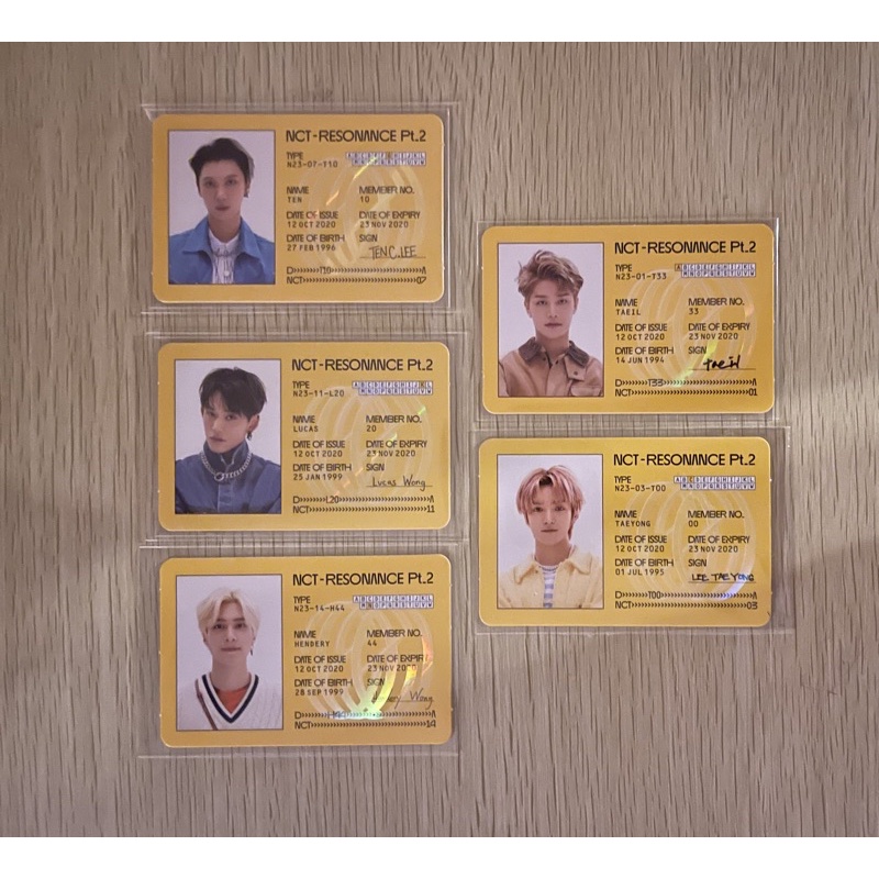 Jual NCT ID CARD ten taeil lucas taeyong hendery | Shopee Indonesia