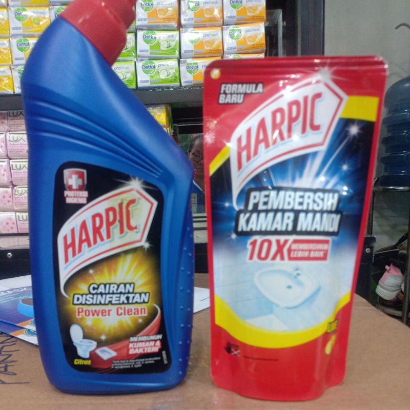 Jual Harpic cairan disinfectan power clean 405ml gratis harpic 125ml ...