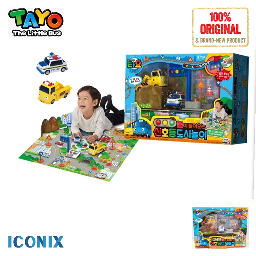 Jual Iconix Tayo The Little Bus City Playing Set Pat Toto Mimi World Korean Toys Animation Pull ...