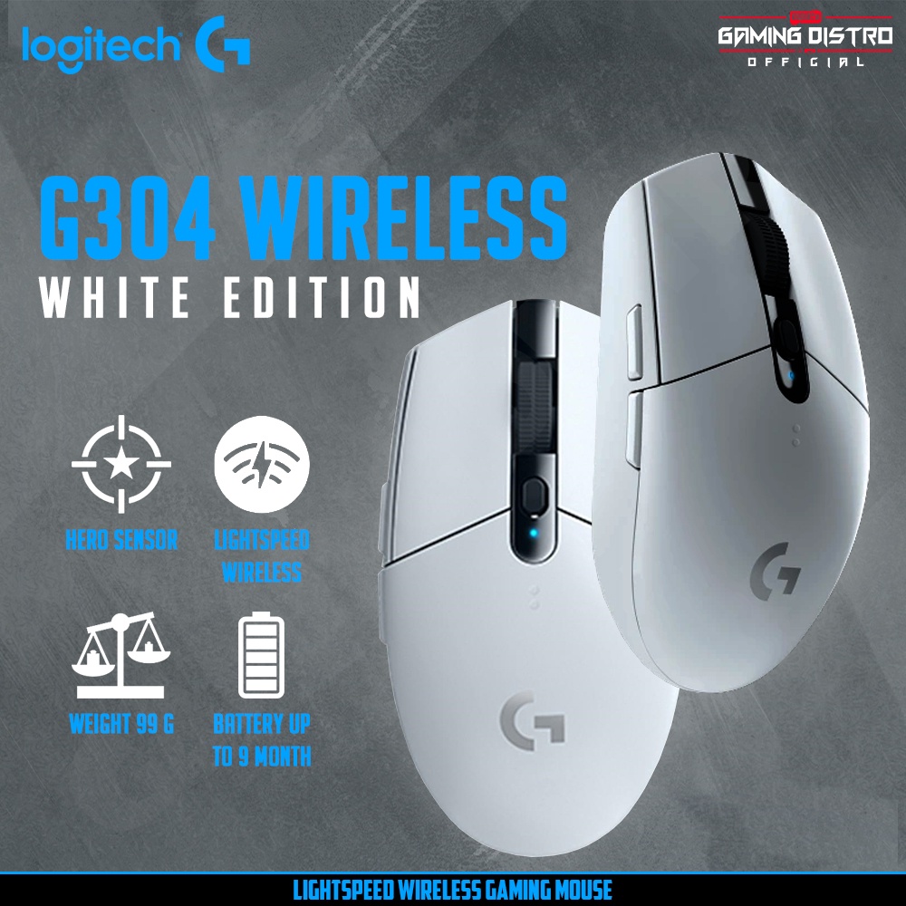 Jual Logitech G304 Lightspeed Wireless Gaming Mouse - White | Shopee ...