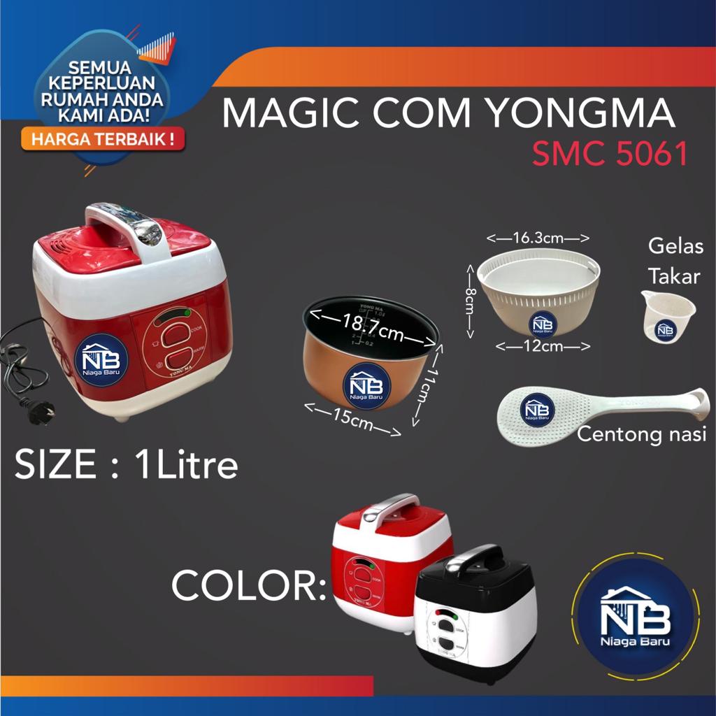 Jual Yongma Magic Com Rice Cooker Yongma 5061 1 Liter | Shopee Indonesia