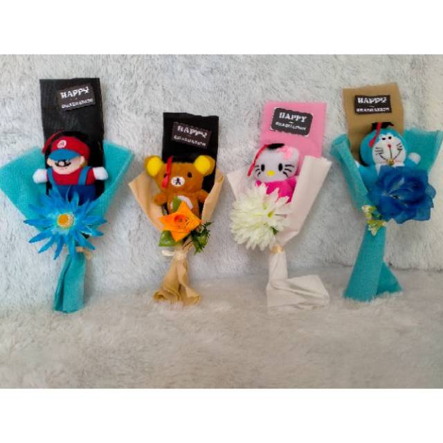 Jual BUCKET BONEKA BUNGA ARTIFICIAL / KADO ULTAH /KADO WISUDA / BUCKET ...