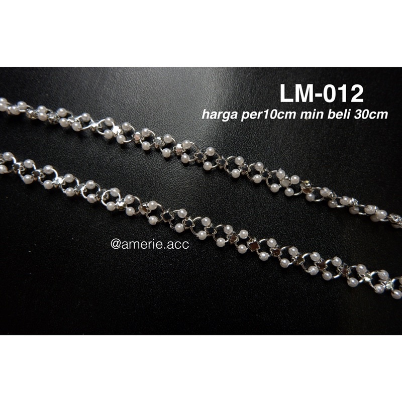 Jual Aksesoris Payet Rangkai Jahit LM-012 Mutiara Mini Pearl harga per10cm min beli ...