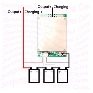 Jual BMS 3S 12V 100A Lithium Battery Charger Protection board HX-3S ...