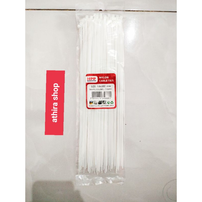 Jual kabel ties/ tali rek nylon 3,6x300mm | Shopee Indonesia