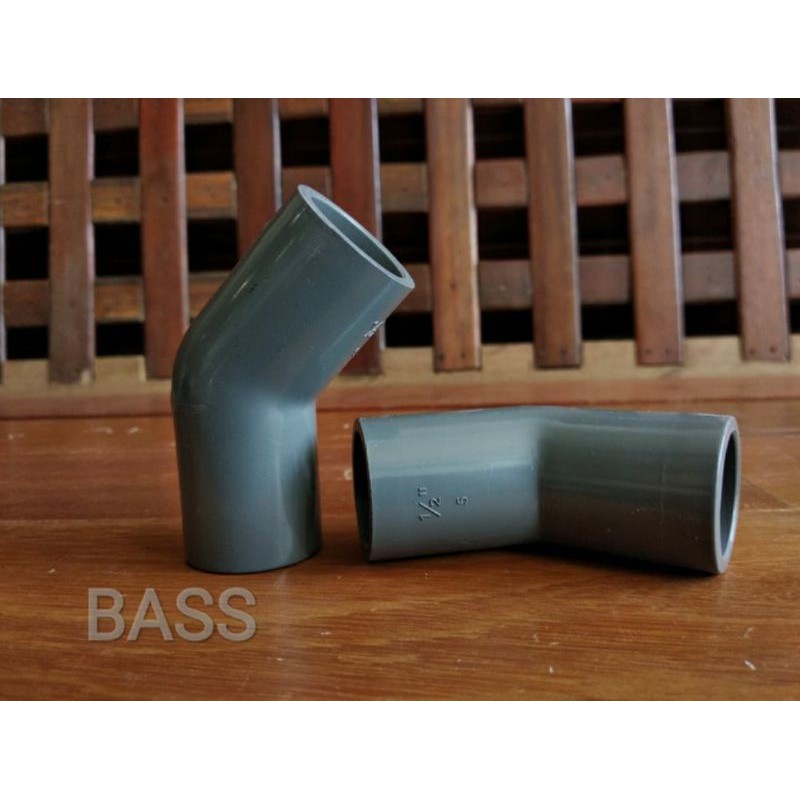 Jual Elbow PVC 1/2" inch LESSO AW 45* Keni 22mm Knee Fitting Sambungan Pipa PVC | Shopee Indonesia