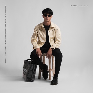 Jual ARHOLMA STUDIOS - ZIP JACKET 'ENFIELD' CREAM HEATHER | Shopee ...