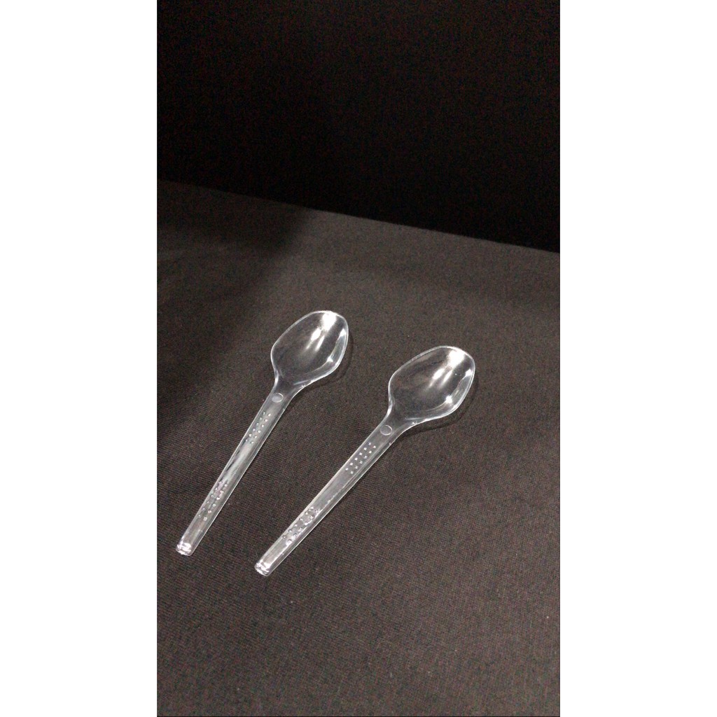 Jual STG Bening / Sendok Makan Plastik Bening | Shopee Indonesia