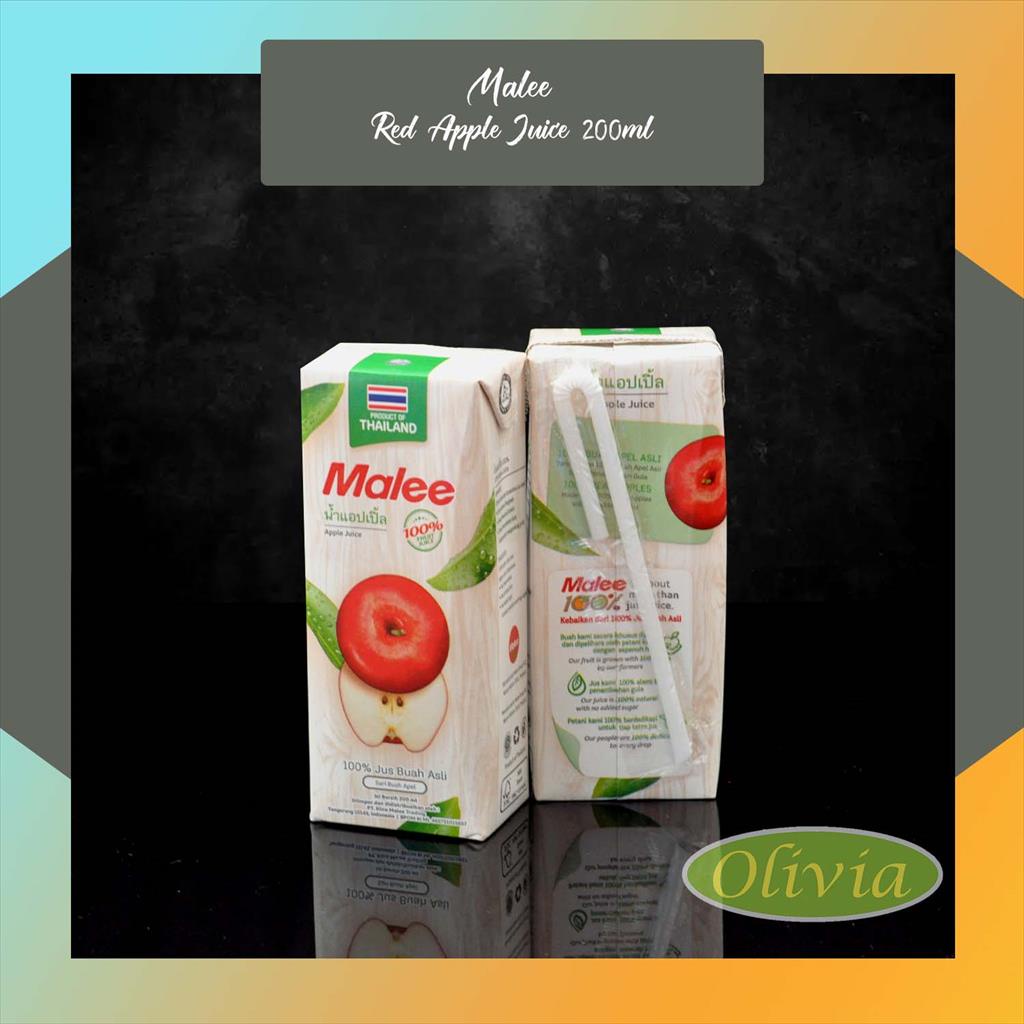 Jual Malee Red Apple Juice Sari Buah Apel Merah 200 ml | Shopee Indonesia